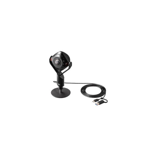 【一つのカメラで360度撮影できるWEBカメラ】 検索キーワード:サンワサプライ|SANWA SUPPLY 入力装置|ウェブカメラ メーカー型番:CMS-V71BK CMSV71BK