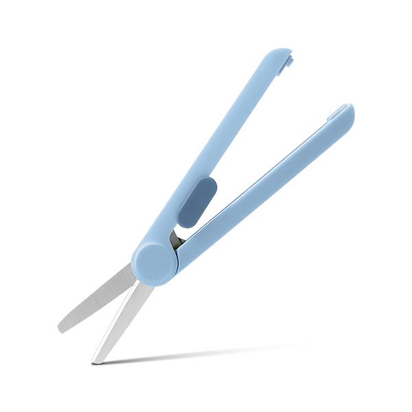 【スライドひとつで、すぐ切れる。開梱に便利なミニカッター付き。】 検索キーワード:デリ 文具事務用品|　 メーカー型番:DLI-NSC057BL DLINSC057BL