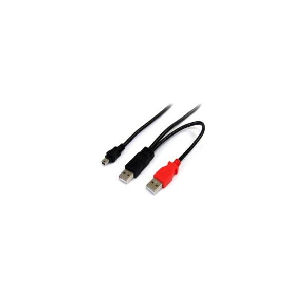 【コンピュータの標準USBポート2口を使用してmini USB 対応外付けハードドライブを接続・給電】 検索キーワード: (【 安心メーカー無期限保証 】接続、変換、拡張、分離、切換えを行うIT、 A / Vプロフェッショナルのためのパーツ...