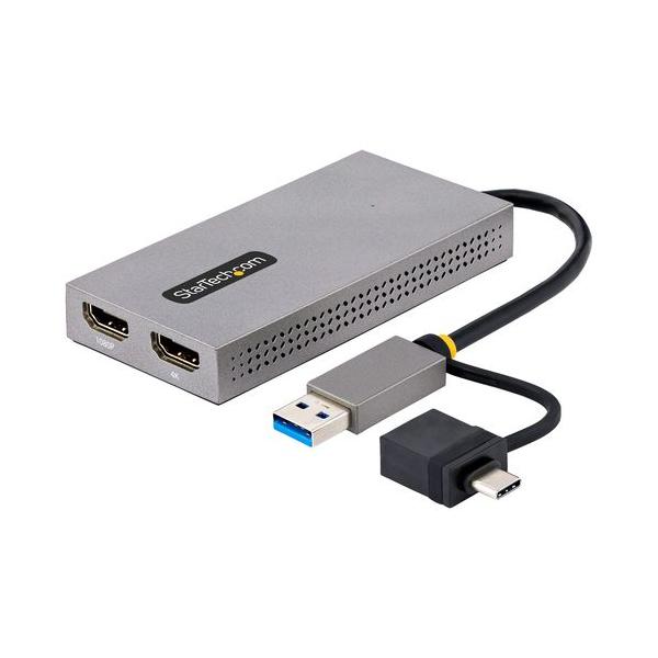 【パソコンのUSB Type-A 3.2 Gen1ポート1口から2台のHDMIディスプレイ(1x 4K &amp; 1x 1080p)を追加するディスプレイ変換アダプターです。】 検索キーワード: (【 安心メーカー無期限保証 】接続、変換...