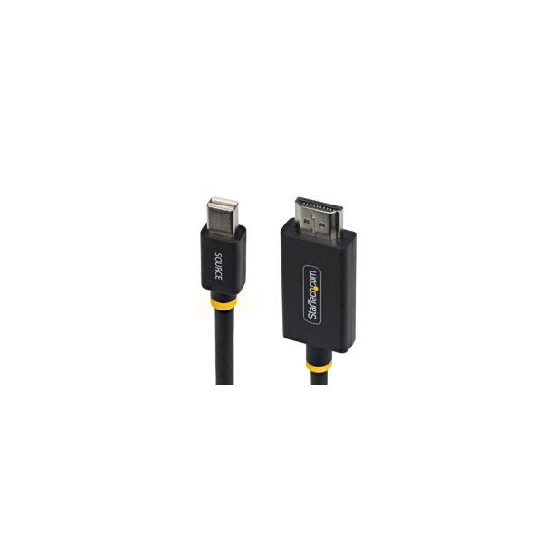【1m、アクティブタイプ、HDMI 2.0対応、ブラック。最大4K 60Hzで、Mini DisplayPort出力からHDMIディスプレイに接続】 検索キーワード:ＳｔａｒＴｅｃｈ．ｃｏｍ 変換・延長アダプター|ディスプレイアダプター メ...