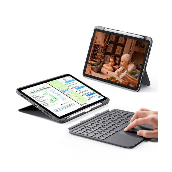 【FLEX 着脱式キーボードケース for iPad Air (11インチ M3 &amp; M2 / 第5世代 &amp; 第4世代) ダークグレー】 検索キーワード:ＥＳＲ モバイルアクセサリー（ケース／カバー）|ケース／カバー（モバイ...