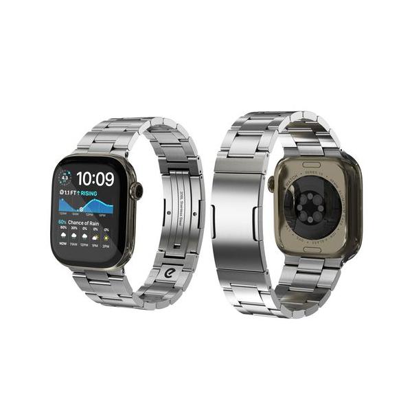 【Spectra プレミアムステンレスバンド for Apple Watch 49/46/45/44mm ポリッシュシルバー】 検索キーワード:KeyBudz モバイルアクセサリー（ケース／カバー）|ケース／カバー（モバイル） メーカー型番...