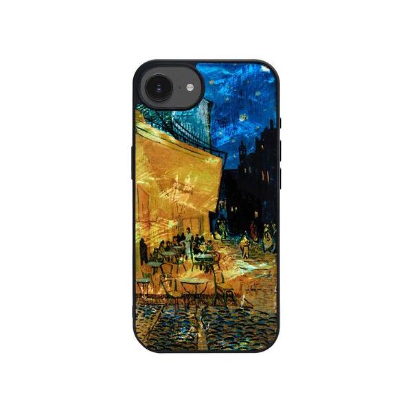 【天然貝ケース for iPhone 16e 夜のカフェテラス】 検索キーワード:Ｉｋｉｎｓ モバイルアクセサリー（ケース／カバー）|ケース／カバー（モバイル） メーカー型番:I27645i16E