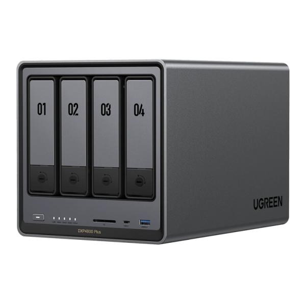 【UGREEN NAS DXP4800 Plus 4ベイ デスクトップNAS、Intel Pentium Gold 8505 5コアCPU、8GB DDR5 RAM、128G SSD、10GbE x 1、2.5GbE x 1…】 検索キーワ...