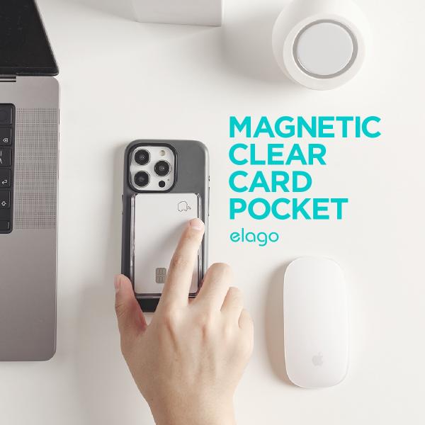 【製品仕様】… ◆ 対応機種 ： MagSafe 対応 スマートフォン 各種 ( iPhone 15 / 14 /13 / 12 他 ) ◆ 内容物 ： カードポケット × 1個 ◆ サイズ ： 約 9.1cm × 6.1cm × 0.7c...
