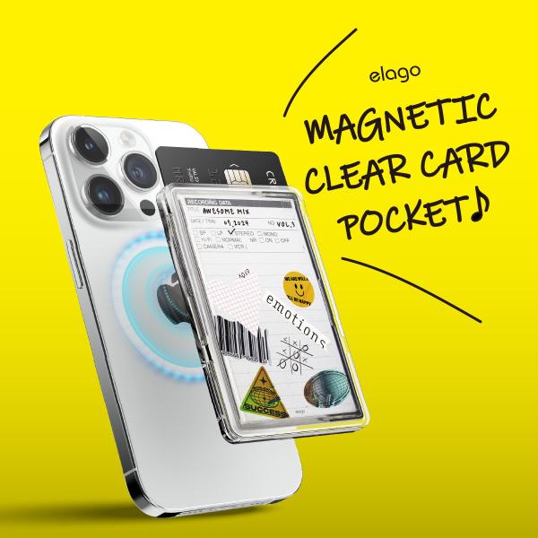 【製品仕様】… ◆ 対応機種 ： MagSafe 対応 スマートフォン 各種 ( iPhone 16 / 15 / 14 /13 / 12 他 ) ◆ 内容物 ： カードポケット × 1個 ◆ サイズ ： 約 9.1cm × 6.1cm ×...