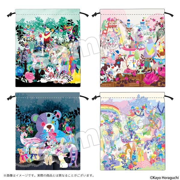★☆近日、再入荷予定あり☆★ホラグチカヨの新作描き下ろし作品をプリントした巾着 全4種。 1.チェス盤の上にて2.チョコミルクの甘い匂いに包まれて3.子供の頃のように泣いてしまいたいのよ4.僕らの住む星【商品サイズ】約H19×W17.5(c...