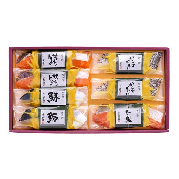 西京漬の漬込みには、繊細な風味と上品な甘さの京都の老舗蔵の白味噌とみりん等を合わせた漬床を使用しています。たて塩を済ませた切り身を漬床に漬け込み、待つこと72時間。味噌の風味が魚になじみ、深い味わいになります。【セット内容】■サーモントラウ...