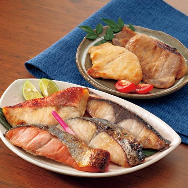 選りすぐりの素材を柚子の香りをほのかにまとわせた独自ブランドの西京味噌に丁寧に漬け込み、まろやかな味わいに仕上げました。■仕様:・内容量：ぶり・国産豚・国産どり×各2、鮭・さわら・アラスカメヌケ 各60g・パッケージが変更になる可能性がござ...