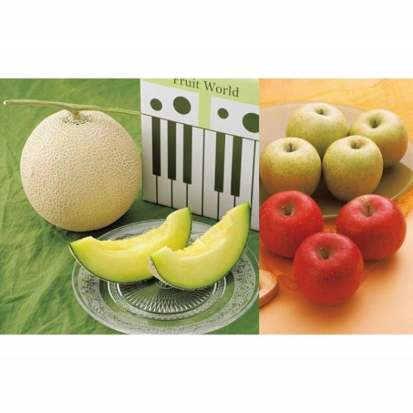 とろけるような果肉の「クラウンメロン」と甘みの強い「王林」、甘みと酸味のバランスが絶妙な「サンふじ」をセットにしました。■仕様:・内容量：クラウンメロン１玉（1.3kg）、サンふじ・王林 各4個（計1.2kg）・お届け期間：1月中旬〜2月下...