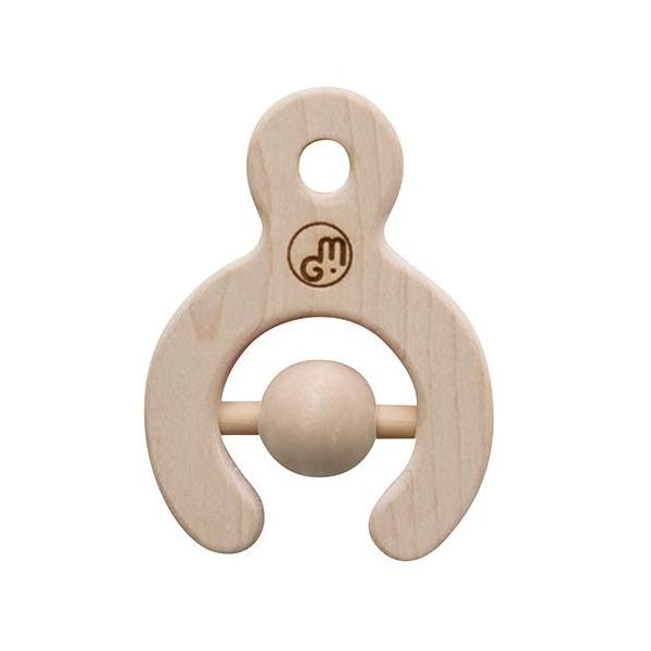［Mastro Geppetto　マストロ・ジェッペット］好きなところ握ったり、かじったり出来、また振ることでカタカタと心地良い音がします。上の穴にひもを通してバギーやマザーバッグに掛ける事もできます。※ひもは付属していません。お子様に合っ...