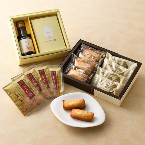 お好きな引き出物（メイン）と一緒にご購入いただきますと、簡単に引き出物セットが完成します。メインの引き出物にお好みのカタログギフトや、グラス・プレートなどのテーブルウェアなど、贈る方を思い浮かべながら商品をお選び下さい。フィナンシェ外はサク...