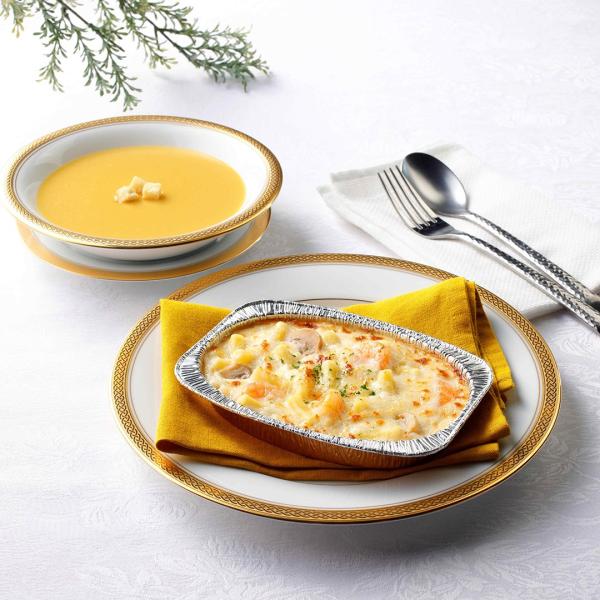 明治23年創業の帝国ホテルのおもてなしの心が詰まった商品を取り揃えました。ご贈答としても、ご自宅用としても、ぜひご利用ください。牛乳とチキンブイヨンをベースにエビの旨みを加えたクリーミーでコクのあるホワイトソースと、大きなエビもたっぷり入っ...