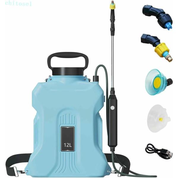 【作業量と効率性をアップ】   12L大容量タンクの全自動噴霧器として、手動式?蓄圧式に比べ、ボタンを押すだけで作業ができ、2500MAリチウムバッテリー付きで、長時間作業を支えます。これによって、負担軽減や時間短縮が実現し、大量や大面積の...