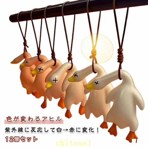 紫外線に反応して白→赤に変化！UVの強さを視覚でチェックできる「UVチェッカー機能付き北京ダックキーホルダー」日差しが強くなるこれからの季節にぴったり！ 紫外線に当たると色が変わり、日焼け止めを塗る必要性を思い出させてくれる実用性も備えてい...