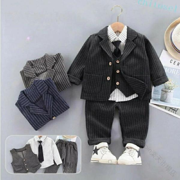 子供スーツ 男の子 フォーマル スーツ ベビー服 おしゃれ キッズ 兄弟 お揃い 卒業式 入学式 結婚式 発表会 七五三 ブレザー セットアップ 洗える素材 高品質デザイン