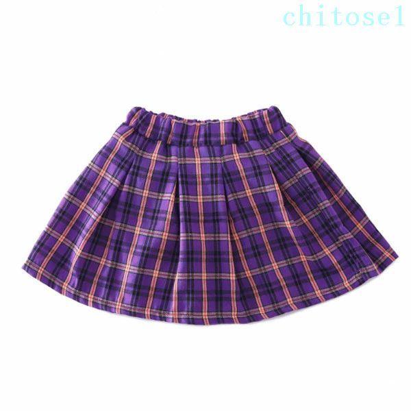 ダンス衣装 女の子 スカート チェック柄 チアリーダー ヒップホップ ダンス ストリート キッズ ボトムス スカート 原宿系 体操服 ガールズ ジャズダンス 練習着 JAZZ衣装 普段着も楽ちん ファッション スカート パープル 110 1...