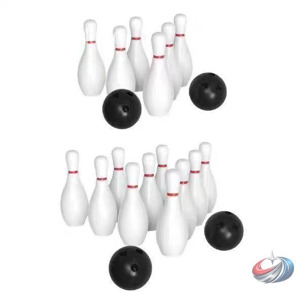 子供向けボウリングセットグッズ 10本のミニピンと2つのボールのおもちゃと小さなプラスチックボーリングセット楽しい室内ゲームは子供と大人のための大きいギフ