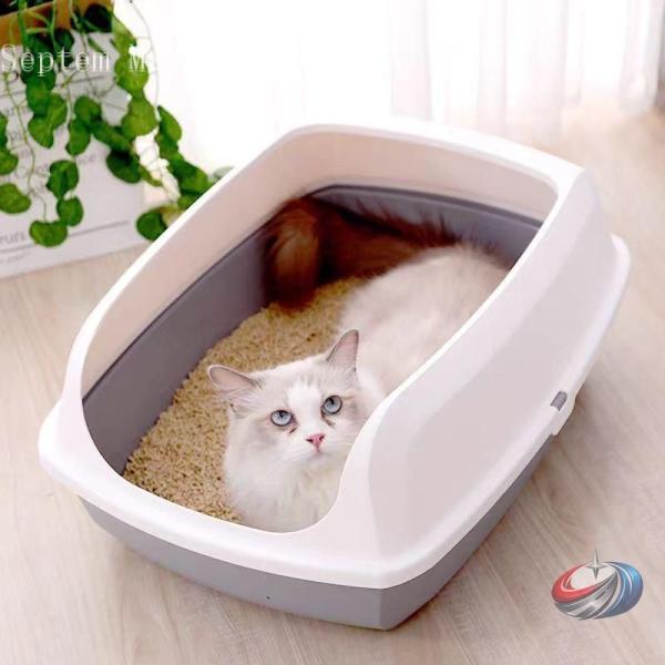 (OFT) Deep pan ジャンボ　(猫 ネコ トイレ 大きい ビッグ 飛び散り 飛散ガード 大きめ シンプル 大型 おすすめ おしゃれ 海外製)