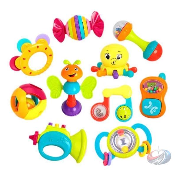 【五感を刺激】歯がためラトルセットは鮮やかで明るい色と音を出すことができるのが特徴で、赤ちゃんの注意をすぐに引き付けることができます。視覚刺激・聴覚刺激・噛むことによる歯茎への刺激など赤ちゃんの感覚を呼び起こすためのガラガラセットで、五感を...