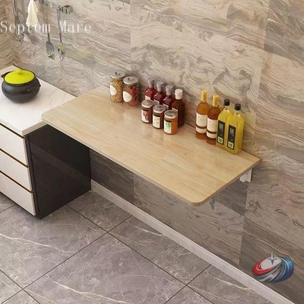 【省スペース】壁掛け式折りたたみテーブルはシンプルでファッショナブルなデザインで、使いやすく、耐荷重性が高く、狭いスペースにもうまく適応できます【丈夫で頑丈】 高品質で環境に優しいゴムの木で作られています。厚みのあるパネルは硬いです。壁掛け...