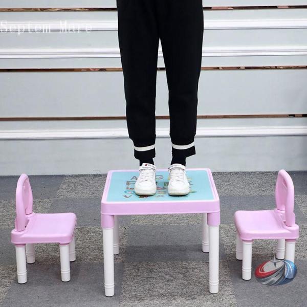 テーブル＆チェアセット子供用テーブルチェアセット 机椅子セット 3歳から デスクセット 学習机 勉強机 幼児用 子供部屋 インテリア 組立式