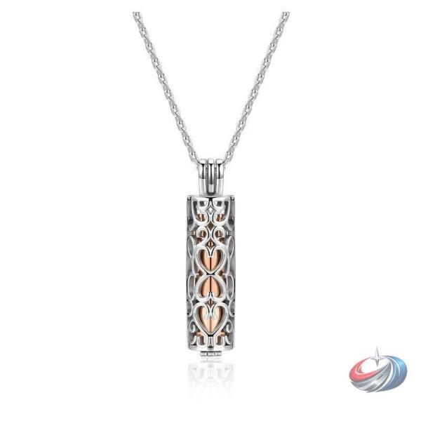 商品名Jovivi Mak 遺骨ペンダント ネックレス ロケット 透かし彫りデザイン 遺骨 遺髪 遺灰 毛髪 薬 香水 防水中空 手元供養 記念 商品説明・サイズ：ペンダント10*10*43mm、ボトル：7*28mm・デザイン：透かし彫りデ...