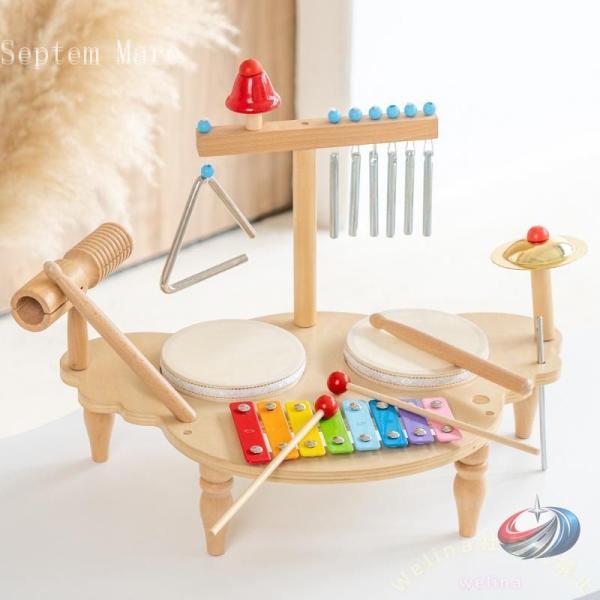 説明:[デザイン]: この木製の多機能ドラムセットは.子供の早期音楽教育と脳の発達を促進するように設計されています.インタラクティブな遊びを通してリズム感を養うのに役立ちます. [様々な楽器]: 赤ちゃんの楽器のおもちゃには.ドラム.三角ベ...