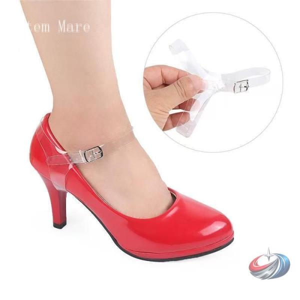 パンプス、ヒールなどの脱げ防止に◎クリアカラーのシューズストラップ。【サイズについて】画像をご参照ください。【素材について】TPU他【カラーについて】生産ロットにより柄の出方や色の濃淡が異なる場合がございます。お使いのモニターや撮影時の光の...