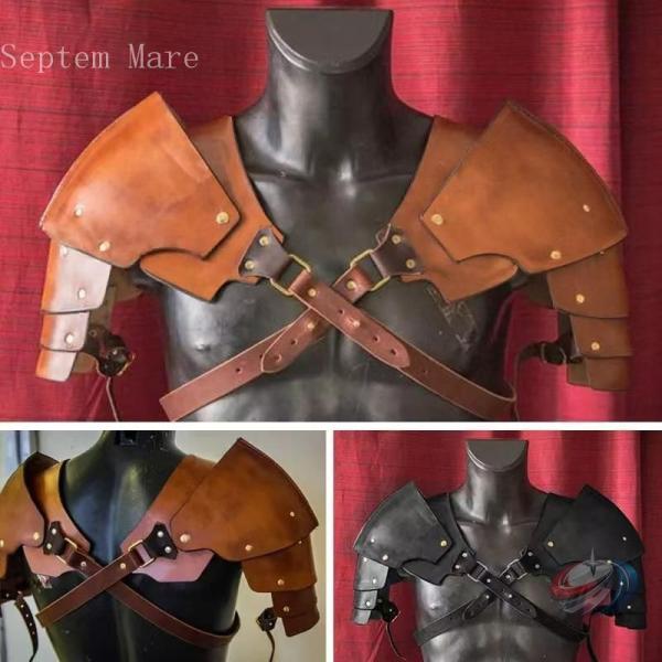 サイズ フリーサイズ 推奨身長 約140?200cm 推奨体重 50kg以上、素材 PUレザー セット内容 肩パット×2個(両肩)※本製品は大きめになります。細身過ぎるとズレ落ちる可能性があります。サイズ調整を工夫して頂けたら問題なく装備可...