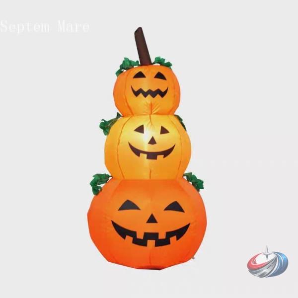 【高品質の生地素材】高品質の厚手の防水ポリエステル生地で作られており、シンプルで便利で耐久性があります。【ハロウィーングッズ】楽しいハロウィーンのインフレータブルゴーストカボチャおもちゃ、家の庭、屋外の小道具、パーティーの装飾。【LEDライ...