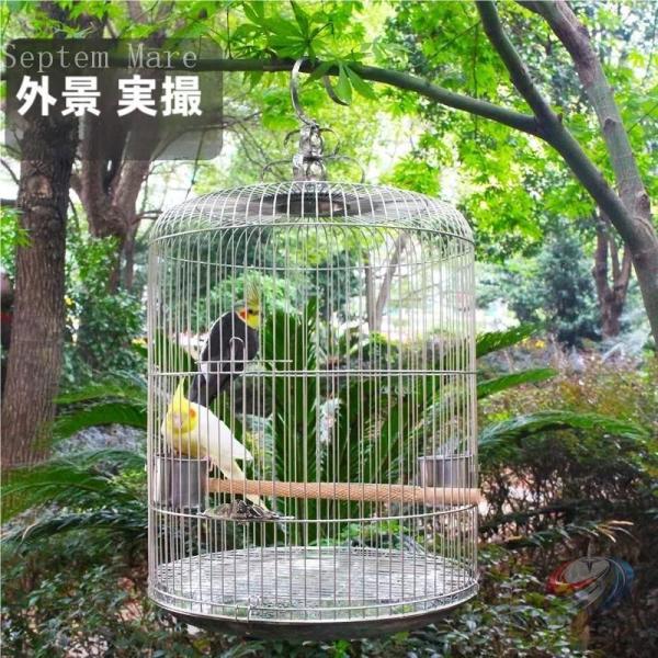 【簡単なインストール】：鉄の鳥のケージは取り付けが簡単で、設置に成功した場合には20分かかります。鳥に美しい家にした。【お手入れ簡単】：このオカメインコケージは防水性と防錆性があり、お手入れも簡単です。底のトレイをスライドさせてお手入れする...