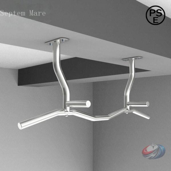 天井取り付け型懸垂バー、壁取り付け型ヘビーデューティ チンアップ バー ホーム ジム エクササイズ機器、250KG までサポート