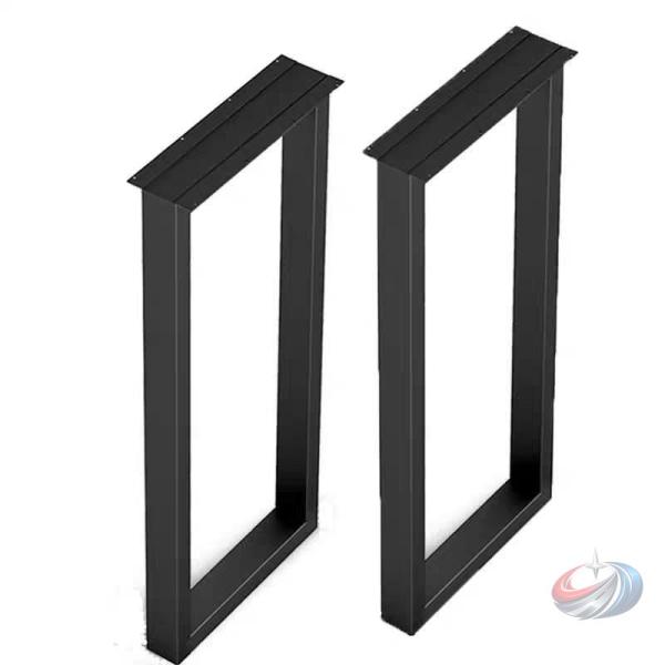 テーブルの脚は太い25x50mm角枠鉄脚でできており、表面は高温ベーキングワニス加工を採用し、シームレスに溶接され、丈夫でしっかりしており、揺れません。2本のテーブル脚は約400kgの荷重に耐えます。お好きな木材で簡単DIY: お好みの天板...