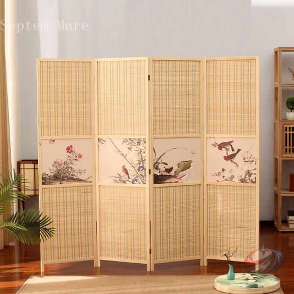 【折り畳み屏風】新しいデザインの折りたたみ屏風は、サイズは150/170/180/200X50cmであり、和室でも洋室でも心のままにコーディネートでき、違和感がありません。部屋の雰囲気を変えて、古めかしい雰囲気をプラスします。【精選松木枠 ...