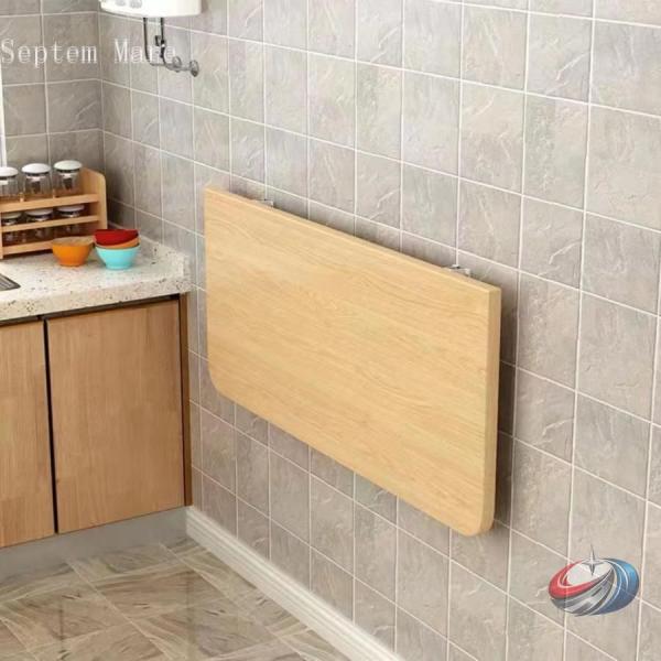 【省スペース】壁掛け式折りたたみテーブルはシンプルでファッショナブルなデザインで、使いやすく、耐荷重性が高く、狭いスペースにもうまく適応できます【丈夫で頑丈】 高品質で環境に優しいゴムの木で作られています。厚みのあるパネルは硬いです。壁掛け...