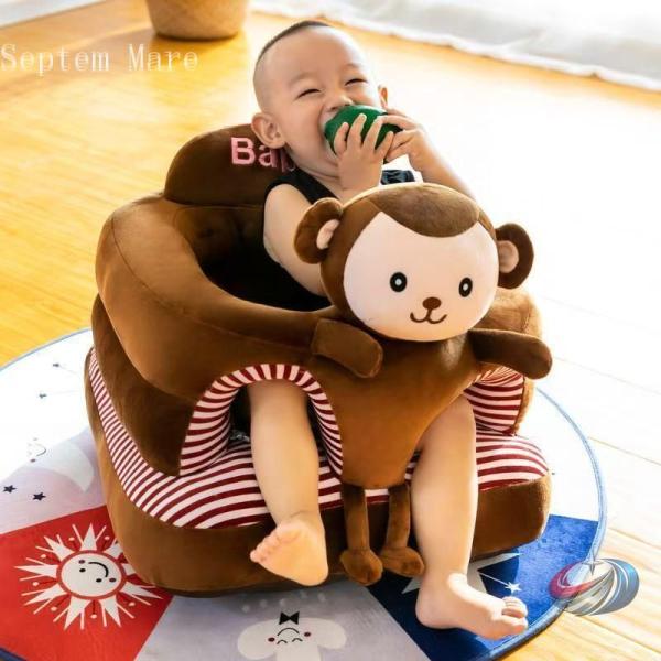 素材：pp綿サイズ:45*45*45cmかわいいベビーお座り練習ソファチェア。寝る前のミルクタイム・食事や遊びなど幅広いシーンで活躍します。ふわふわ柔らい素材で座り心地も良いです。ソファーなので怪我の心配が無いので安心してつかえます！カラフ...