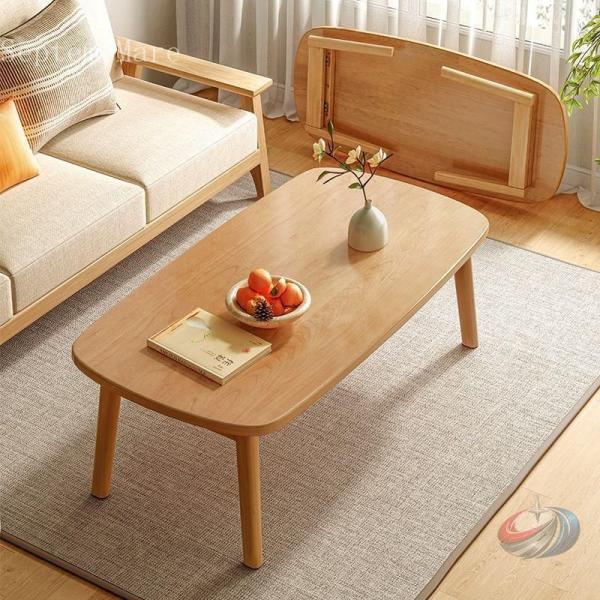 【商品仕様】サイズ：(W)幅80×(D)奥行50×(H)高さ45cm　 折りたたみ時の厚み約10cm　天板厚：約18mm【ワンタッチで折りたたみ可能】使わない時はソファやベッドの下に、または家具の隙間に収納することができます。ちょっと移動し...