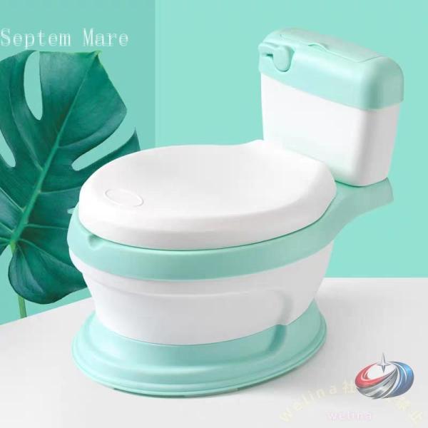 洋式トイレ型　おまる幼児の子育てにおいて大切なトイレトレーニング。お子さまが安心してスムーズにトイレトレーニングを進めるためには、補助便座の前におまるを準備してあげるのがおすすめです。おまるは床に足を付けて用を足せるため、姿勢が安定し力を入...