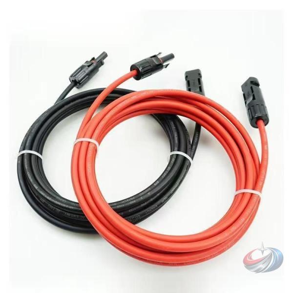 MC4 延長 ケーブル 1500V 10m ソーラー ソーラーパネル接続用 コネクタ付きソーラー用ケーブル MC4コネクター 2.5SQ 4SQ 2本/1セット（10m赤+10m黒）