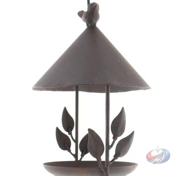 【高品質の素材】鋳鉄バードフィーダーバルコニーバードフィーディングステーション【耐候性】丸い鳥の餌箱は、外部給餌に最適です。 角度の付いた丸い屋根は、食べ物や鳥を雨から守り、食べ物を乾いた清潔な状態に保ちます。【寸法】約 15 x 27 c...