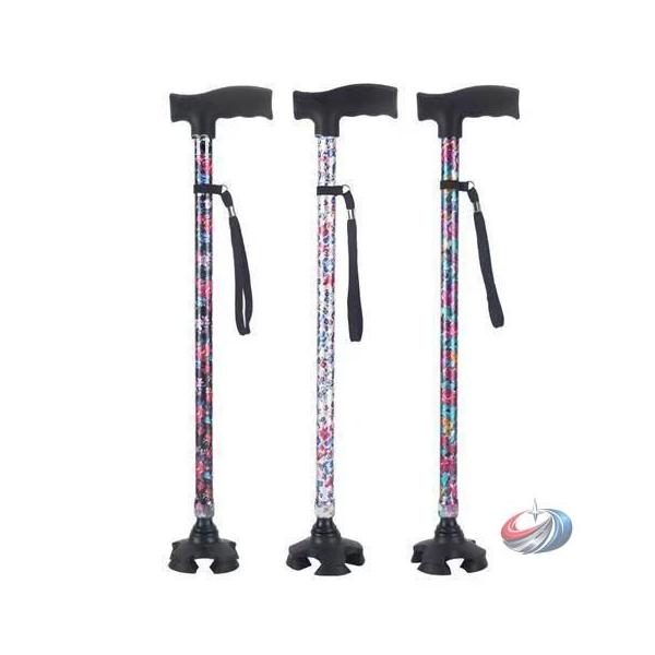杖 おしゃれ 自立式 四点杖 自立杖 つえ 介護 自立 軽量 伸縮 歩行補助 レディース 女性用 敬老の日 誕生日 ギフト ステッキ 長さ調節 高齢者 四足杖