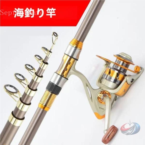 ◆ カラー: 画像色◆ サイズ：2.1m / 2.4m / 2.7m / 3.0m / 3.6m 画像をご参考ください◆ 番手：5000番◆ 材質：ガラス鋼 + 金属糸車◆ 注意：    ※ 福袋内容：疑似餌 糸 収納ボックス 浮子 釣具(...