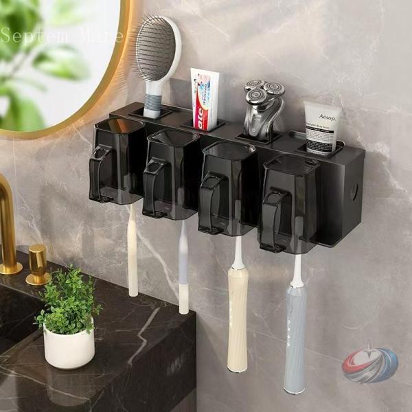 商品の説明歯ブラシスタンド ホルダー 洗面台収納◆材質：ステンレス鋼、ABS◆カラー：写真通り◆サイズ：2本のコップスタンド=20*6*11cm、3本のコップスタンド=29*6*11cm、4本のコップスタンド=38*6*11cm。デザインA...