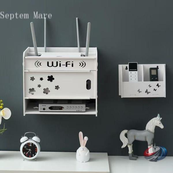 ルーター 収納 ボックス wifi BOX 組立説明書付き 壁掛け ピンつき 耐荷重 3kg 合成木材 ケーブル隠し ストレージルーター コンパクト おしゃれ すっきり