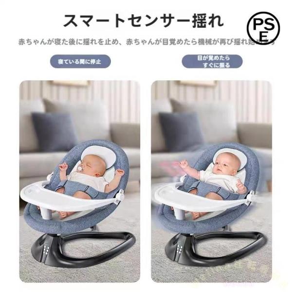 バウンサー 電動 スイング ベビーラック ベビーバウンサー 新生児 通気性 蚊帳 リクライニング機能 おもちゃ 持ち運びしやすい シンプル 0ヶ月から3歳適用