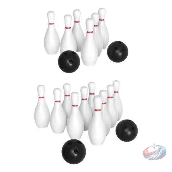 子供向けボウリングセットグッズ 10本のミニピンと2つのボールのおもちゃと小さなプラスチックボーリングセット楽しい室内ゲームは子供と大人のための大きいギフ