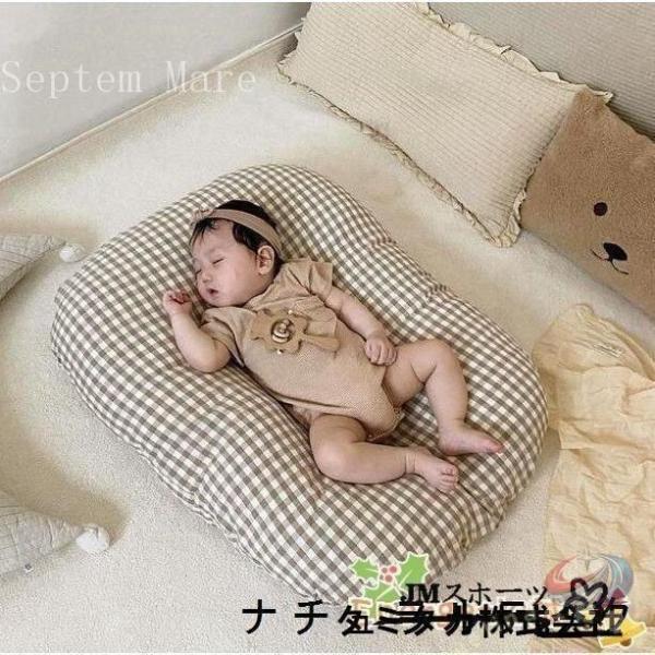 適用年齢：0~18ヶ月 ＊衛生的な圧縮パック梱包されています。取り外し可能?　寝返りもしやすく赤ちゃんがゆったり過ごせます。60℃赤ちゃんを保護してくれ、ママも赤ちゃんも一緒に安心して寝られます。出産祝い ベビーベッド ベビークッション ベ...