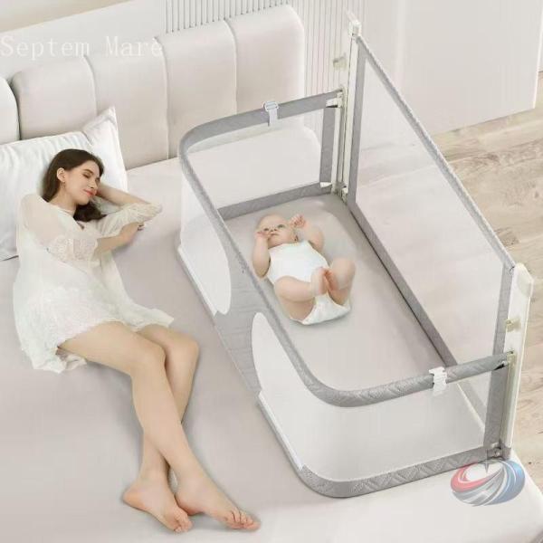 お子様の転落を防ぐ差し込み型　ベッドガードズレにくい安心設計　組み立て不要　通気メッシュ細部へのこだわり●強度が高いフレーム高剛性フレームでより安定的に支え、長い期間使用していただく事が可能●ぶつかっても痛くないフレーム部分は緩衝材で覆われ...